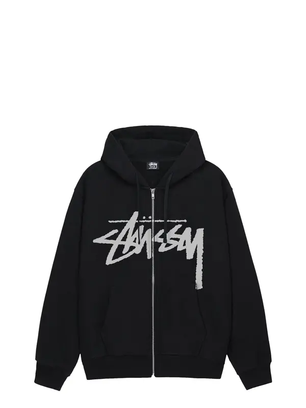 StÜssy Stock Zip Hoodie - Black
