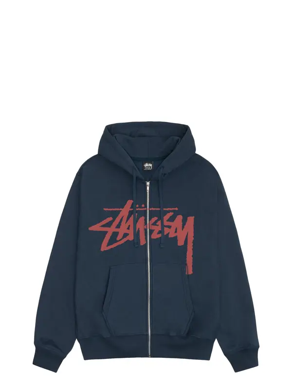 StÜssy Stock Zip Hoodie - Blue