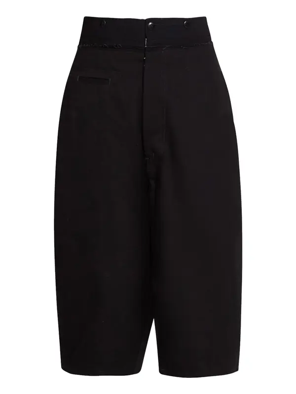 MAISON MARGIELA Raw-edge Drop-crotch Shorts - Black