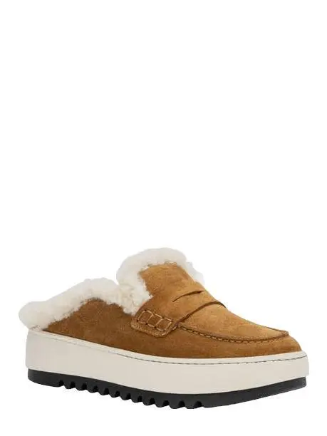 Aquatalia Amata Weatherproof Shearling Lined Mule - Camel