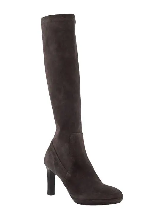 Aquatalia Rhumba Weatherproof Knee High Boot - Anthracite Suede