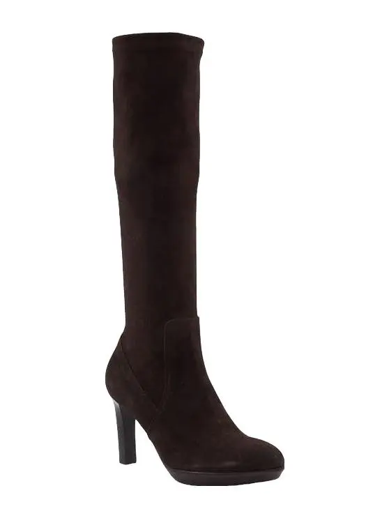 Aquatalia Rhumba Weatherproof Knee High Boot - Espresso Suede
