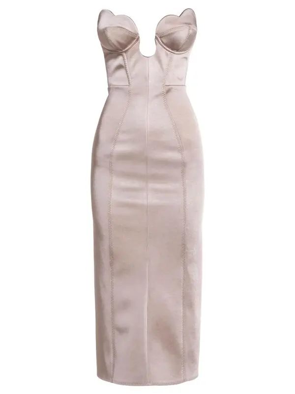 MARIA LUCIA HOHAN Nemy Midi Dress - Neutrals