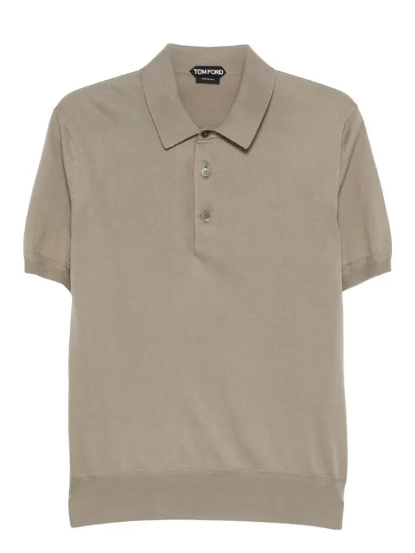 TOM FORD Fine-knit Polo Shirt - Green