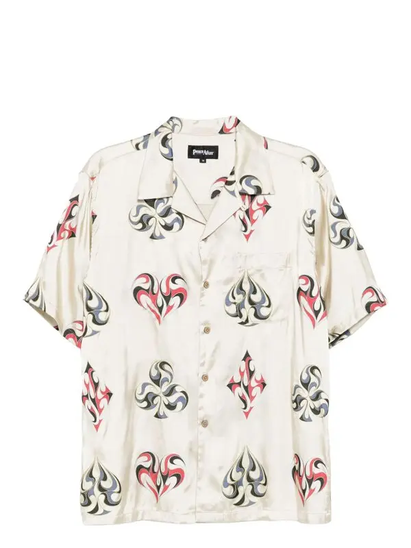 PEACE AND AFTER X Tetsuya Nakamura Playing Cards Shirt - Neutrals
