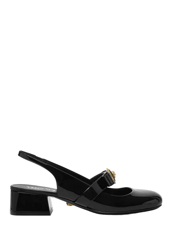 Versace 35mm Ribbon Slingback Pumps - Black
