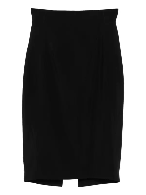 MUGLER Cut-out Midi Skirt - Black