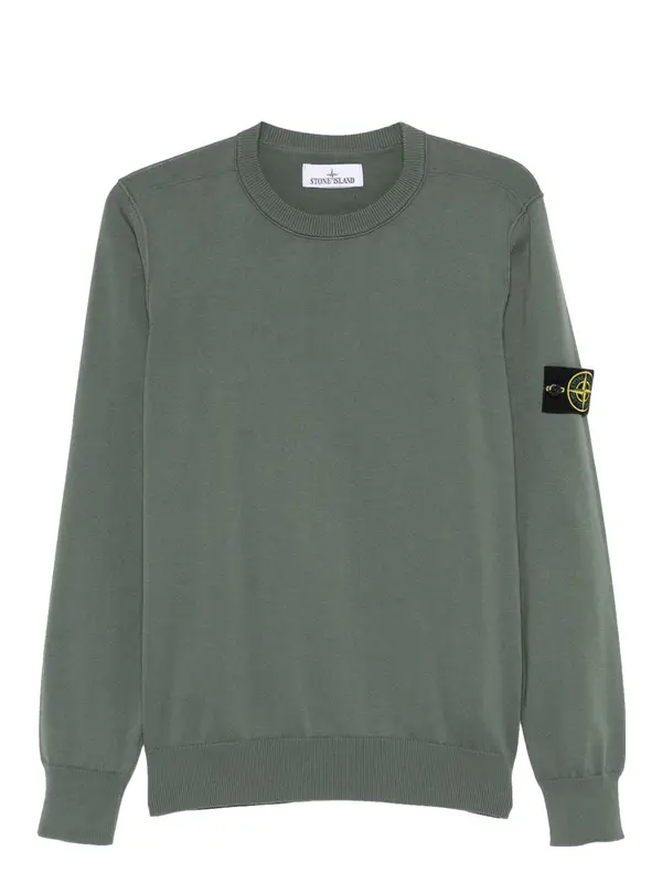 Stone Island Compass Badge Sweater - Green