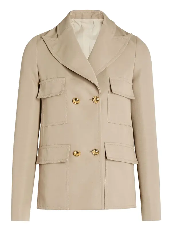 Giambattista Valli Gabardine Blazer - Neutrals