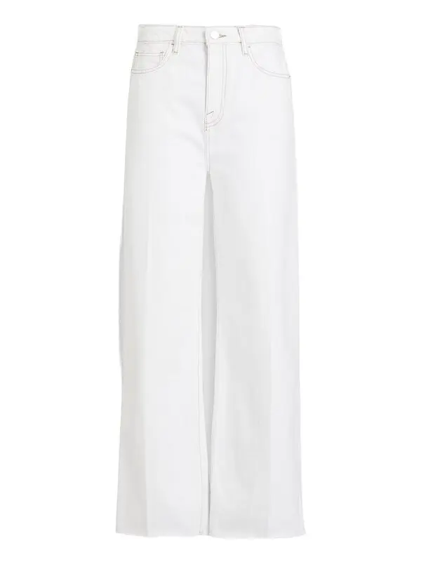 FRAME High-rise Wide-leg Jeans - White