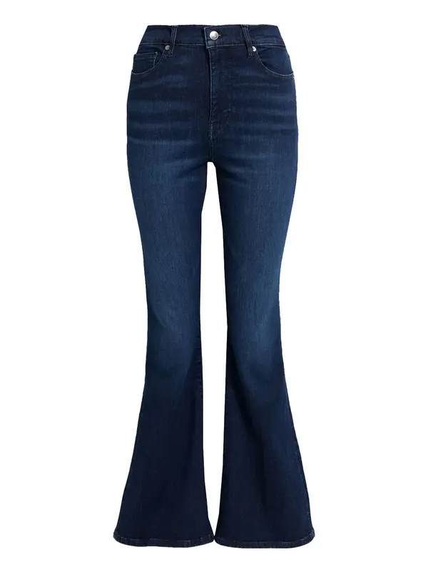 FRAME Le Pixie High-rise Flare Jeans - Dark Denim
