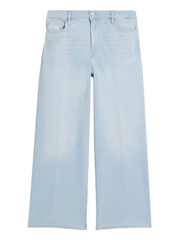 FRAME Le Slim Palazzo High-rise Jeans - Light Denim
