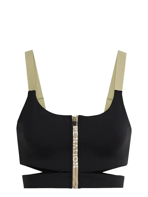 P.E Nation Cutout Stretch Sports Bra - Black