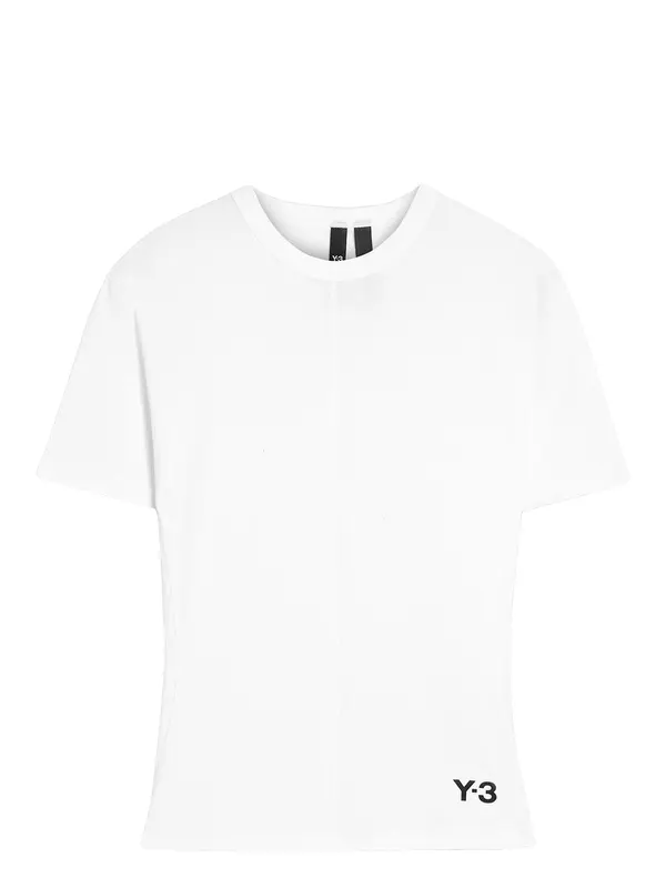 Y3 Logo-print Cotton-jersey T-shirt - White