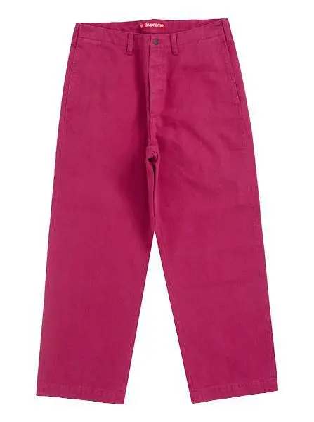 Supreme Washed Herringbone Chino Pant - Dusty Pink