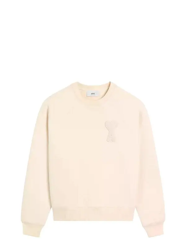 Ami De Coeur Patch Sweatshirt - Neutrals