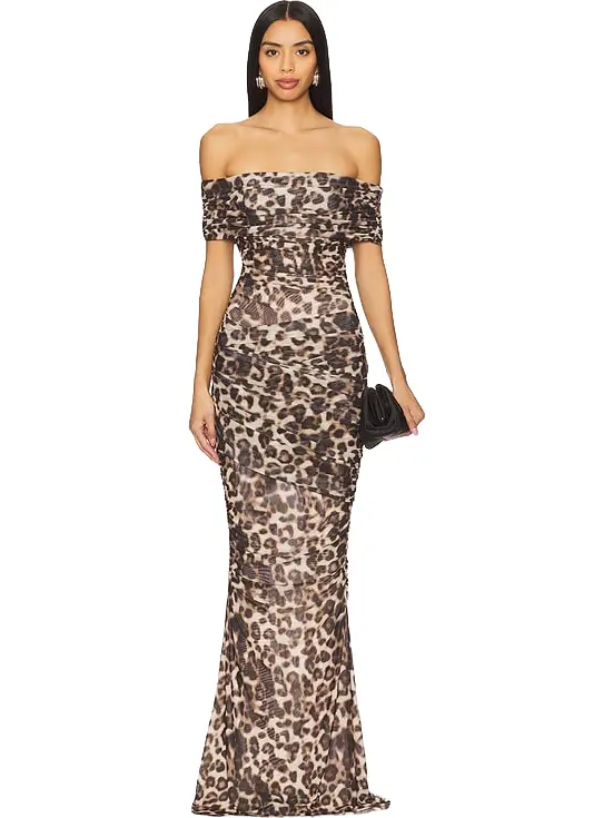 SEROYA Sasha Maxi Dress - Spotted Bengal