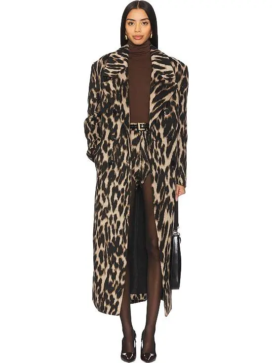 SEROYA Chiara Wool Coat - Bengal Print