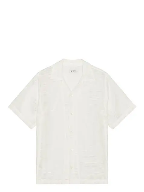 Saturdays Nyc Canty Mesh Short Sleeve Shirt - White