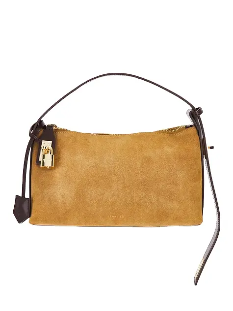 VERAFIED Suede Hobo Bag - Gold