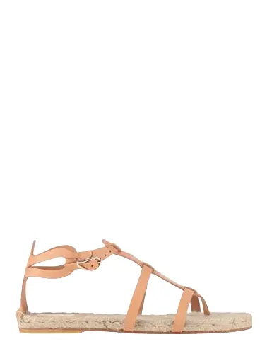 CastaÑer Ancient Greek Sandals X Espadrille Leather Sandals - Salmon Pink