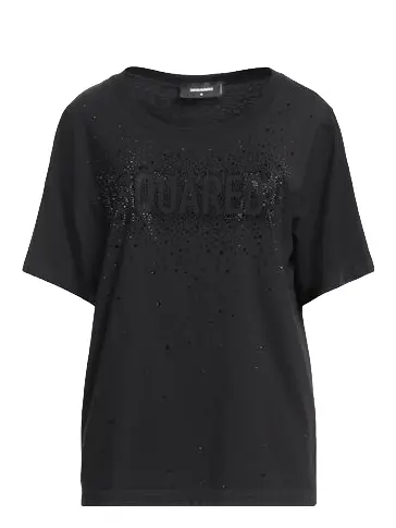Dsquared2 Jersey T-shirt With Appliqués - Black