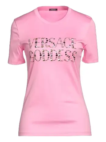 Versace Appliquéd Jersey T-shirt - Pink