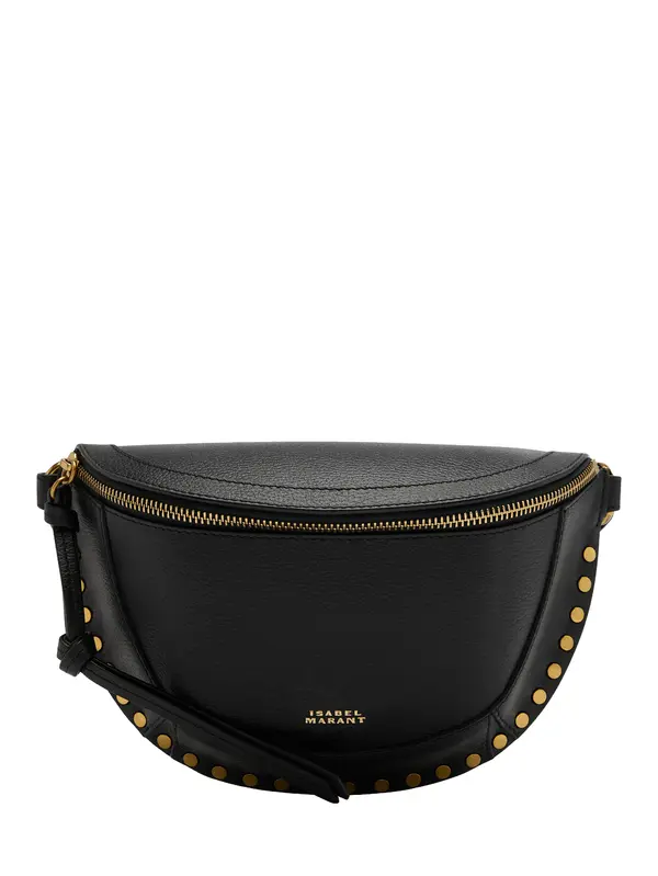 Isabel Marant Skano Grained Leather Shoulder Bag - Black