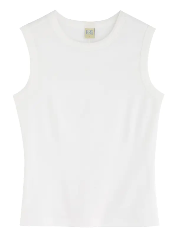 FLORE FLORE Esme Cotton Tank - White