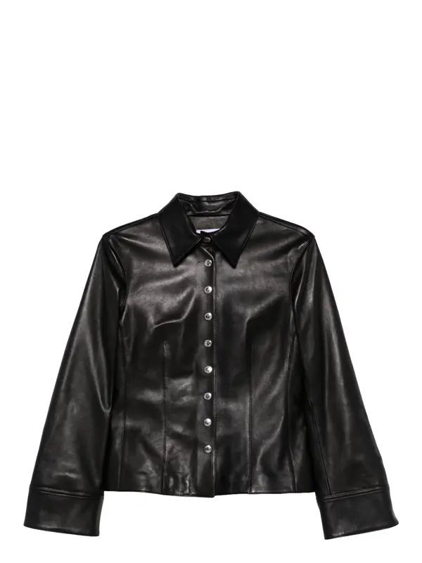 Alexander McQueen Leather Shirt - Black