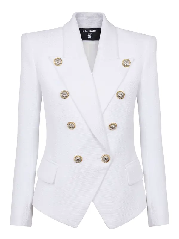 Balmain Double-breasted Blazer - White