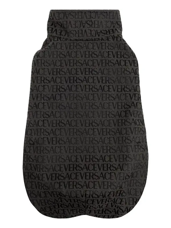 Versace Allover Dog Raincoat - Black