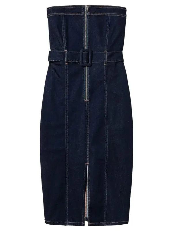 TWINSET Denim Bustier Dress - Blue