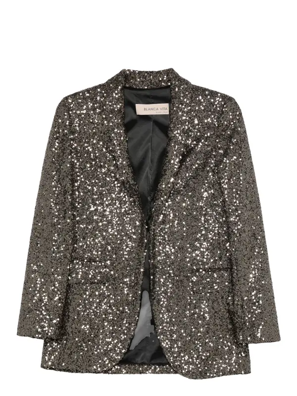 BLANCA VITA Gallia Sequined Blazer - Grey