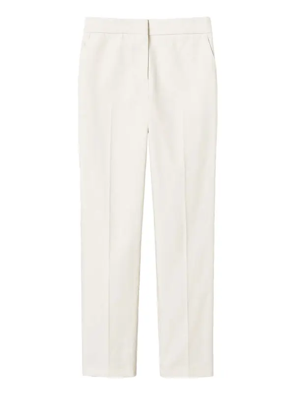 TWINSET Straight-leg Gabardine Trousers - White