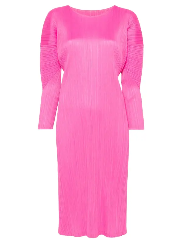 Issey Miyake Plissé Midi Dress - Pink