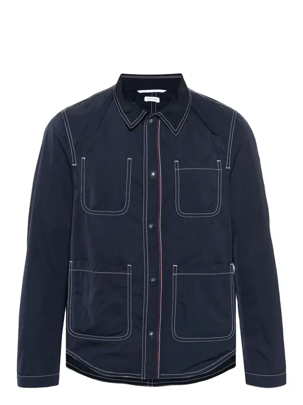 Thom Browne Contrast-stitching Shirt Jacket - Blue