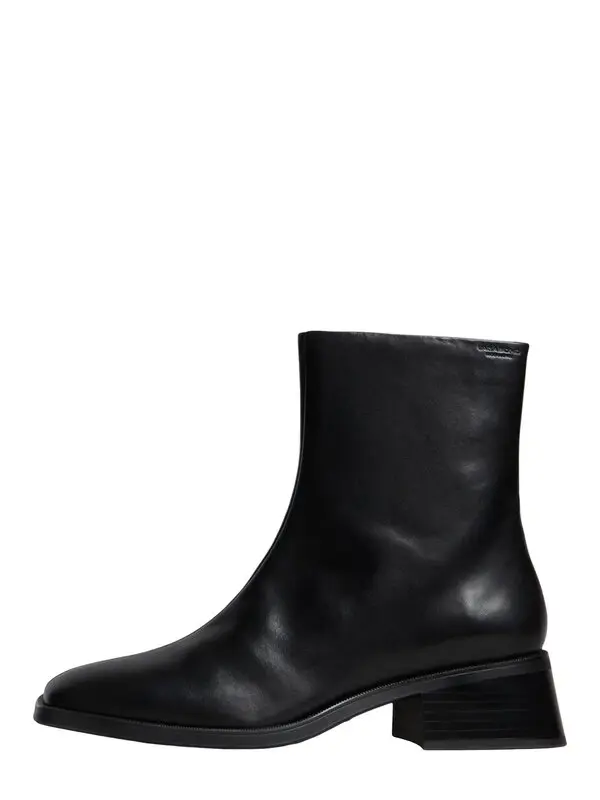 VAGABOND SHOEMAKERS Blanca Leather Ankle Boot With Block Heel - Black
