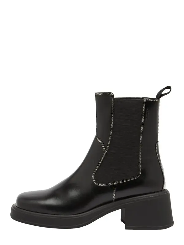 VAGABOND SHOEMAKERS Dorah Leather Ankle Boots - Black/white