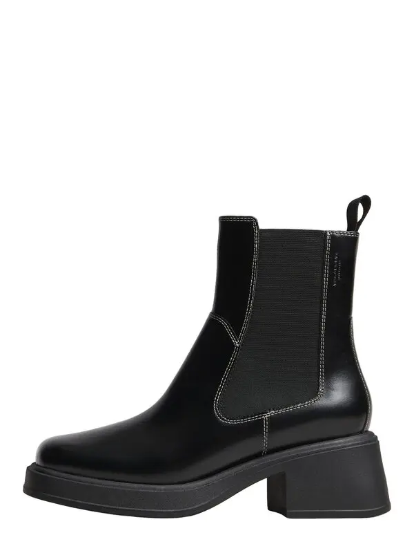 VAGABOND SHOEMAKERS Dorah Leather Ankle Boots - Black/white