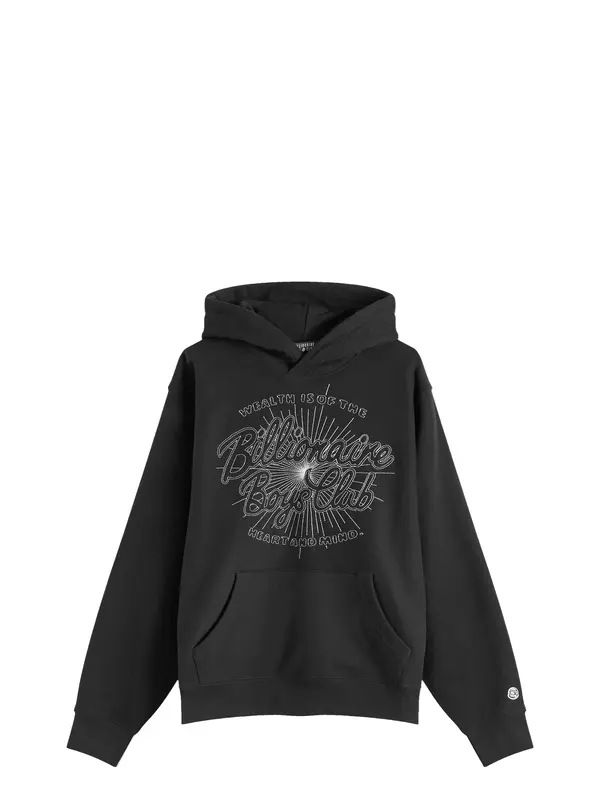 BILLIONAIRE BOYS CLUB Script Logo Chainstitch Hoodie - Black