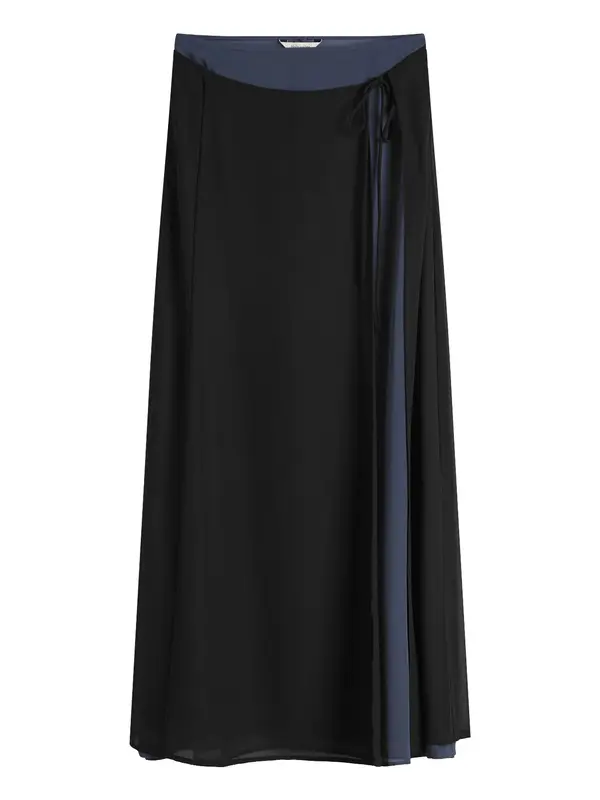 HOLZWEILER Leika Maxi Slip Skirt - Black Mix