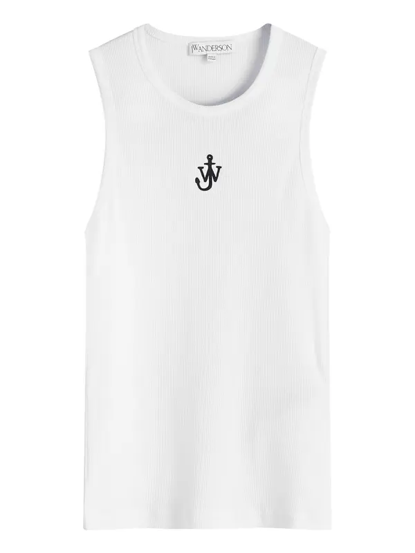 JW Anderson Anchor Embroidery Vest - White