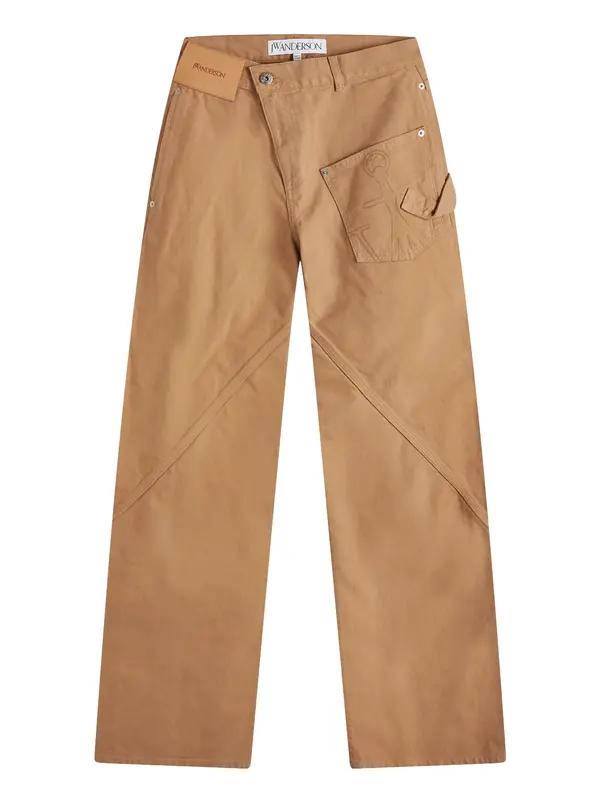 JW Anderson Twisted Workwear Trousers - Flax