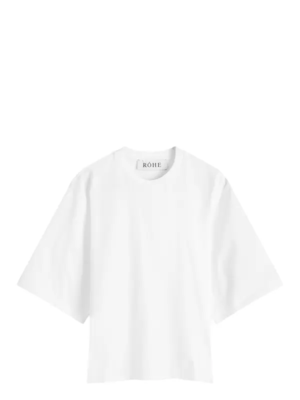 RÓHE Logo Fitted T-shirt - Optic White