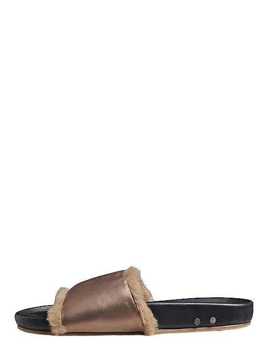Beek Gallito Shearling Sandals - Bronze