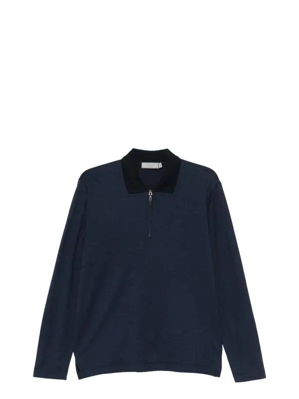 Canali Jersey Polo Shirt - Blue