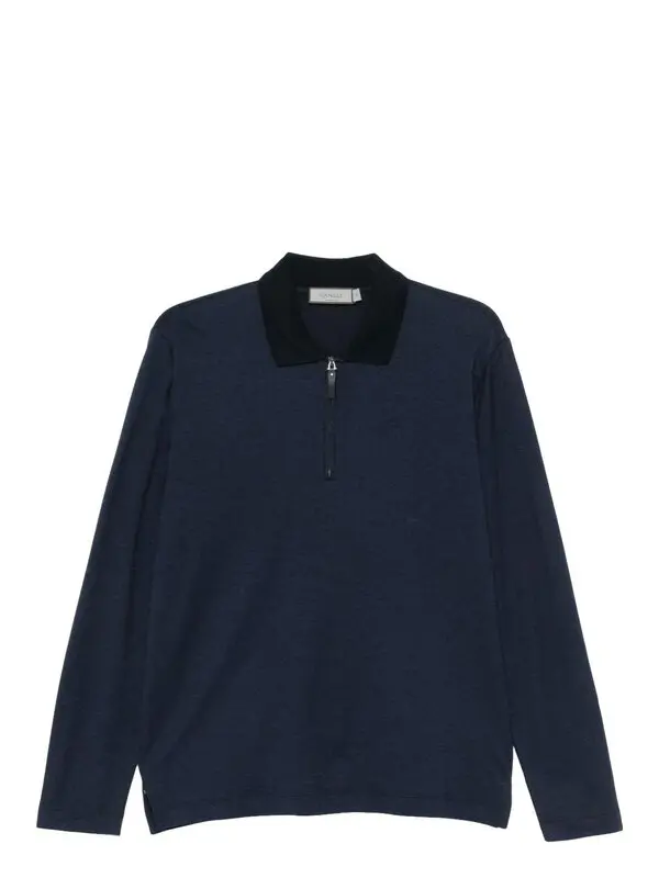 Canali Jersey Polo Shirt - Blue