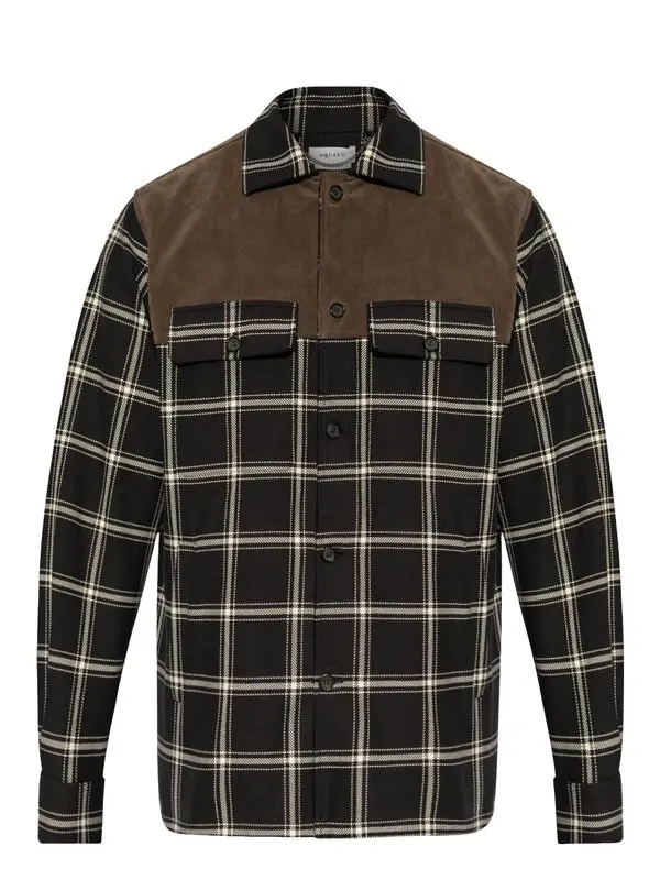 Alexander McQueen Checked Shirt - Brown
