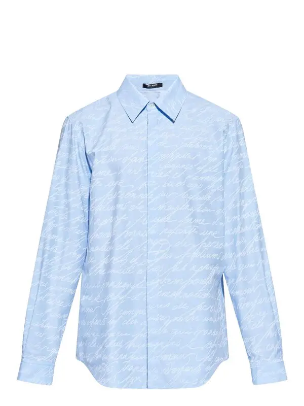 Balmain Printed Shirt - Blue